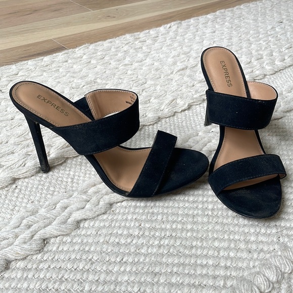 Express | Shoes | Express Black Suede Formal Heels | Poshmark